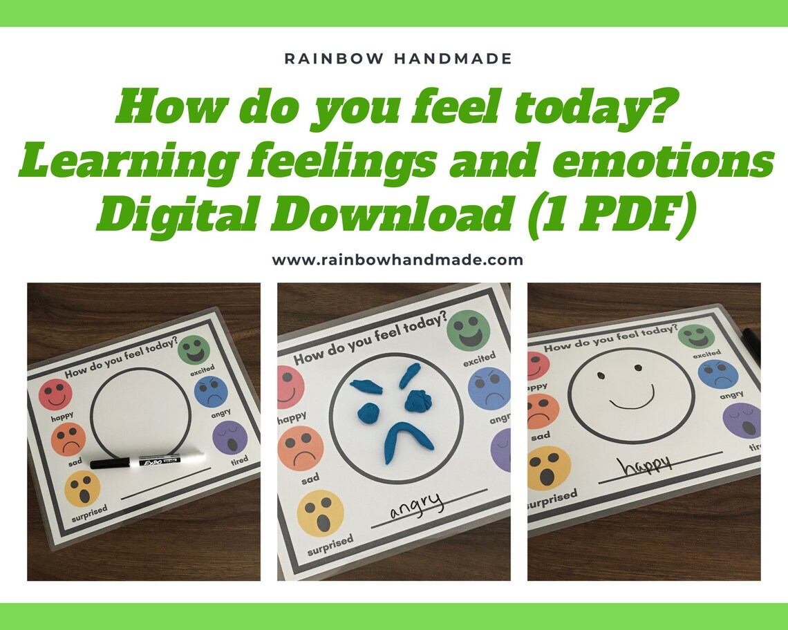 How Do You Feel Today Emotions Feelings Activity Preschool - Etsy