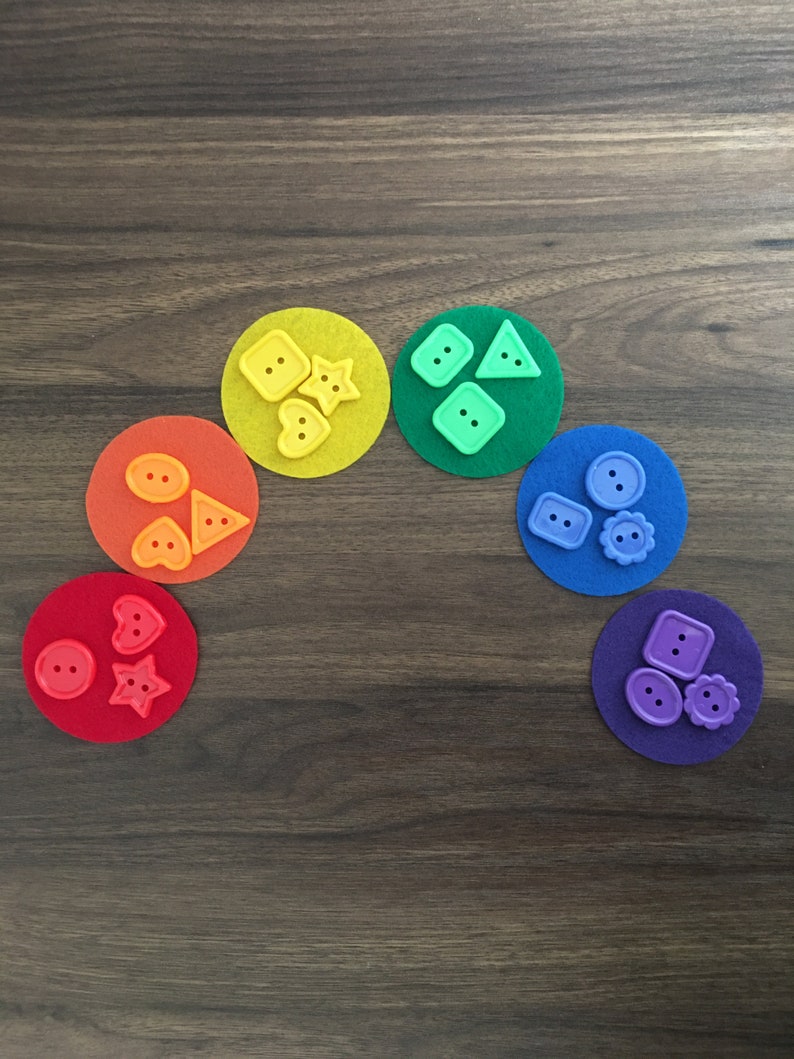 Preschool Color Sorting & Lacing Button Activity Button - Etsy
