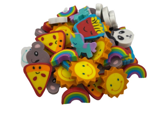 Mixed Mini Erasers for Kids, Classroom Reward Erasers, Back to School ...