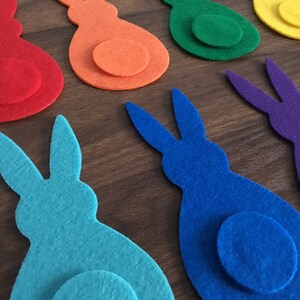 Easter Bunny Game for Kids, Preschool Color Matching Activity for Felt ...