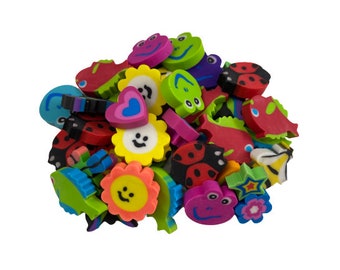 Mini Easter Erasers for Kids, Easter Bunnies, Carrots, Eggs, Classroom ...