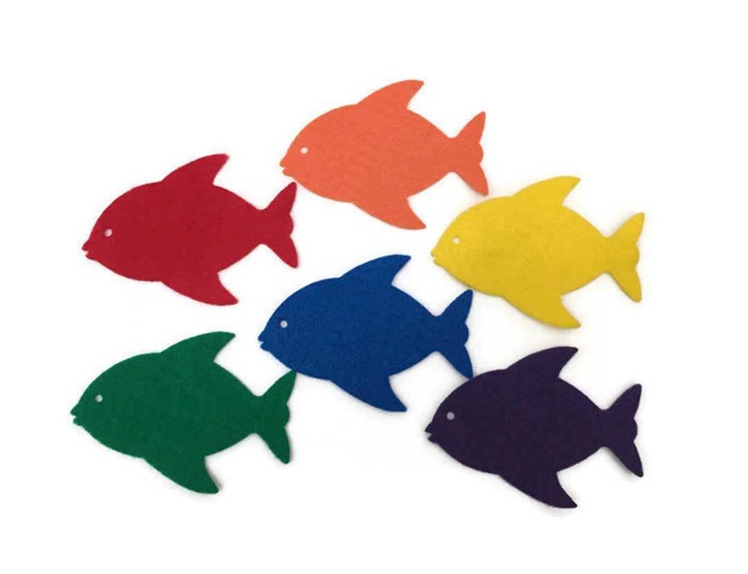 Felt Fish Shapes, Multicolor, Felt Board Set, DIY Summer Craft, Fishing ...