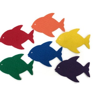 Felt Fish Shapes, Multicolor, Felt Board Set, DIY Summer Craft, Fishing ...