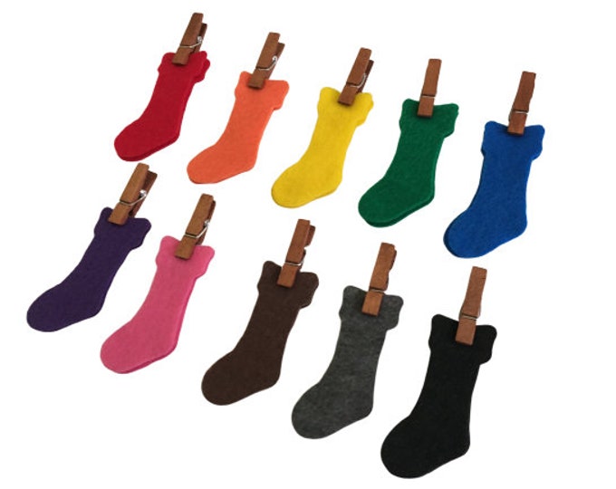 Felt Sock Matching Game, Montessori Practical Life Activity, Preschool ...