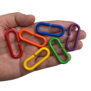 Rainbow Chain Links for Kids, Preschool Fine Motor Sensory Toy, Plastic ...