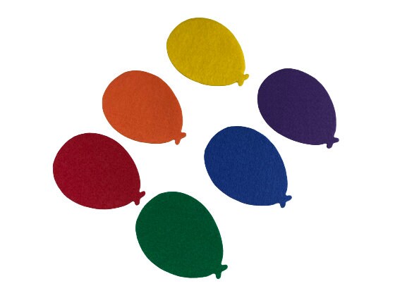 Felt Balloon Shapes Set Rainbow Balloons for Birthday Party - Etsy