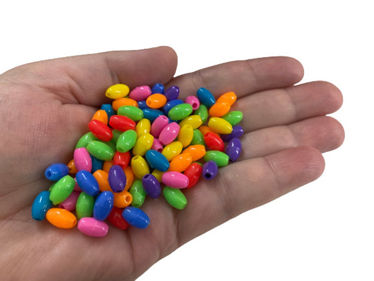 Rainbow Oat Bead Mix Oval Oat Rice Craft Beads 9mm Mini - Etsy