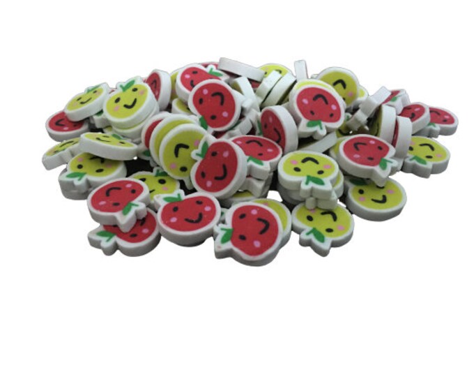 Pack of 30 Mini Apple Erasers for Kids, Classroom Rewards, Party Favors ...