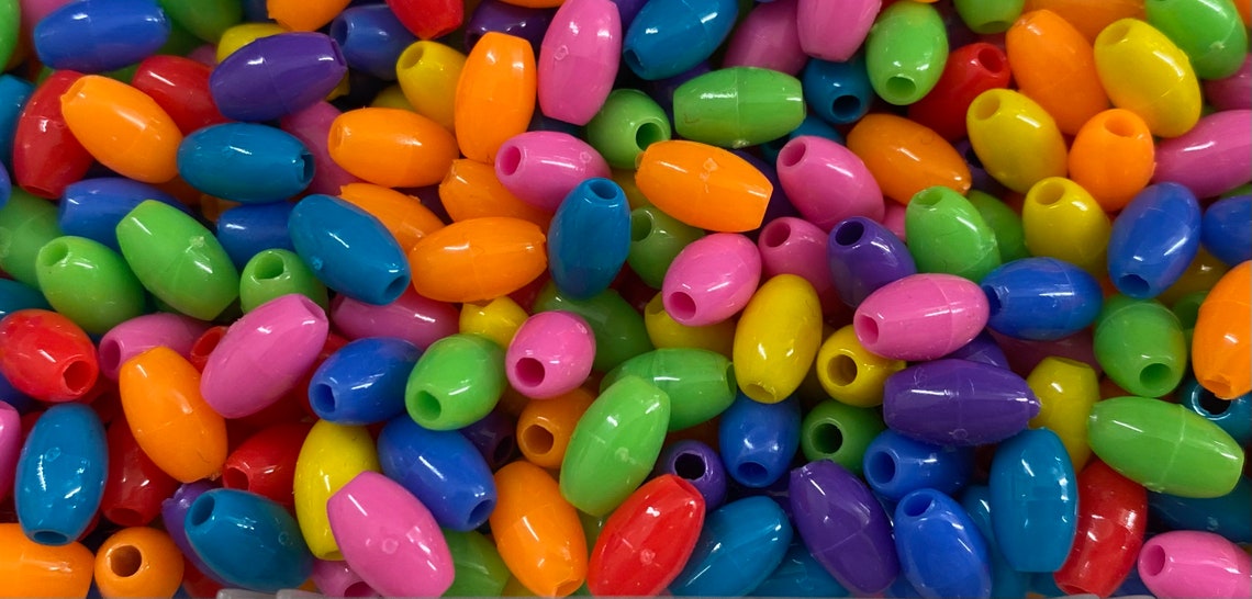 Rainbow Oat Bead Mix Oval Oat Rice Craft Beads 9mm Mini - Etsy