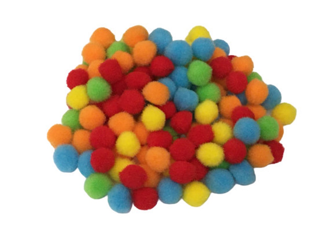 Pack of 30 Mini Pom Poms 1 Cm Colorful Pompoms for DIY - Etsy