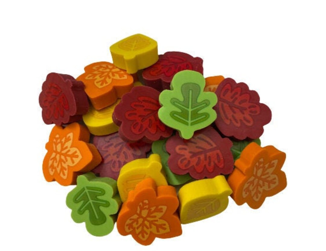 Mini Fall Leaves Erasers, Leaf Shaped Erasers for Kids, Teacher ...