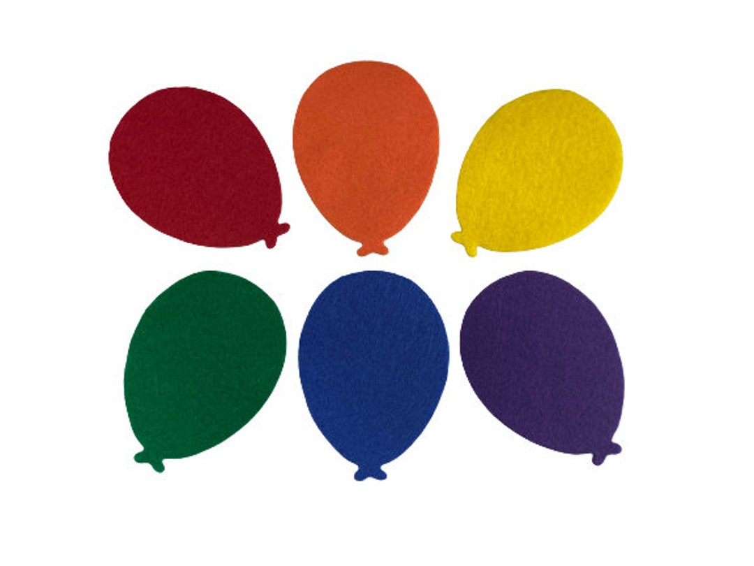 Felt Balloon Shapes Set Rainbow Balloons for Birthday Party - Etsy