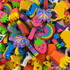 Assorted Mini Erasers for Sorting Math Counters, Sensory Box-bins, I ...