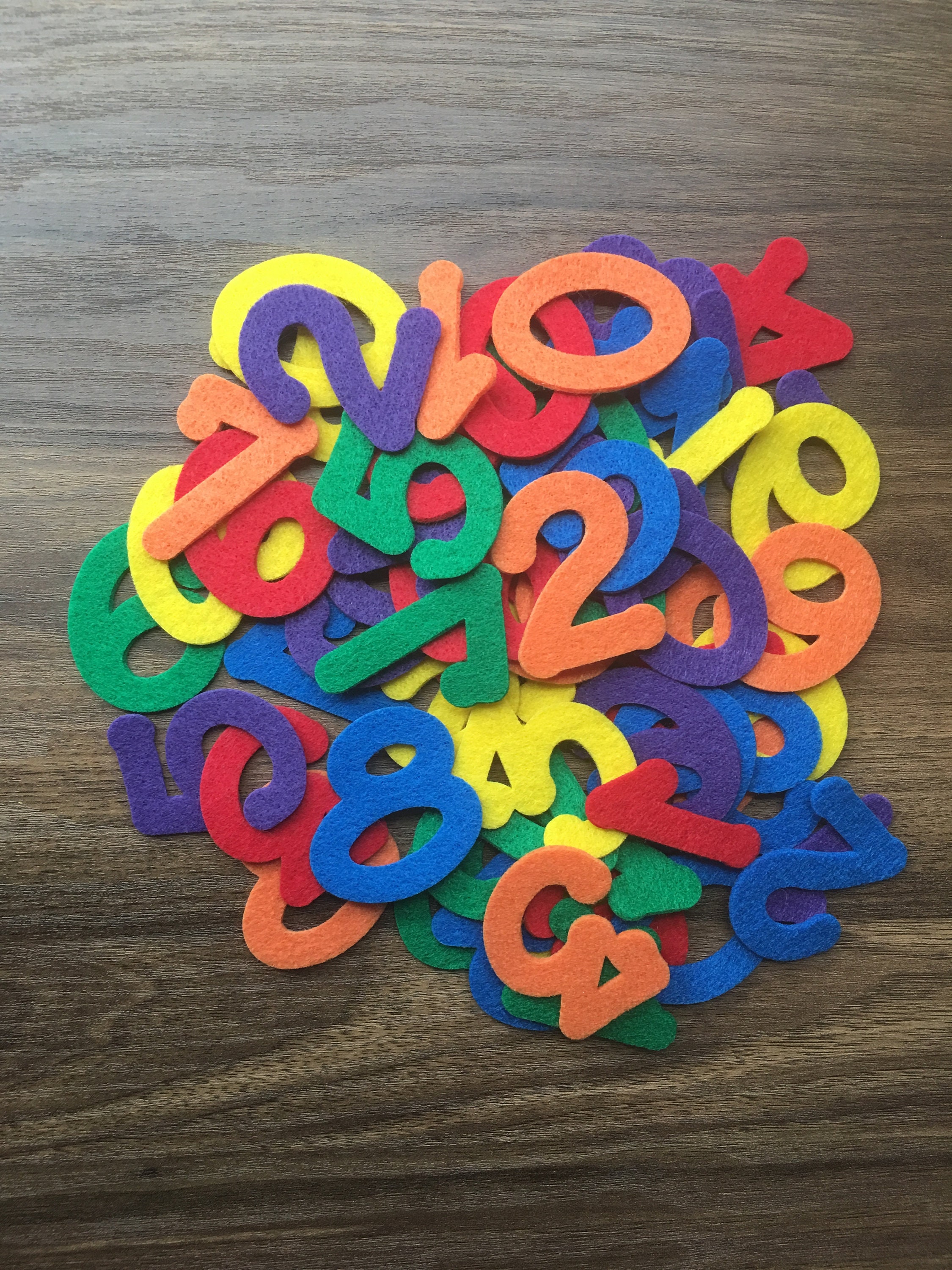 Felt Numbers Multicolor 2 Inch Price is for Each Number - Etsy