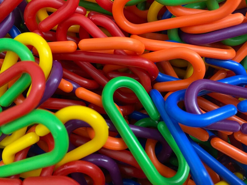 Rainbow Chain Links for Kids Preschool Fine Motor Sensory - Etsy