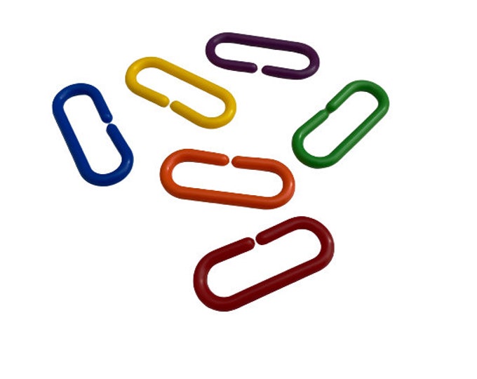 Mixed Shape Chain Links, Geometric Linking Shapes, Colorful Star, Heart ...