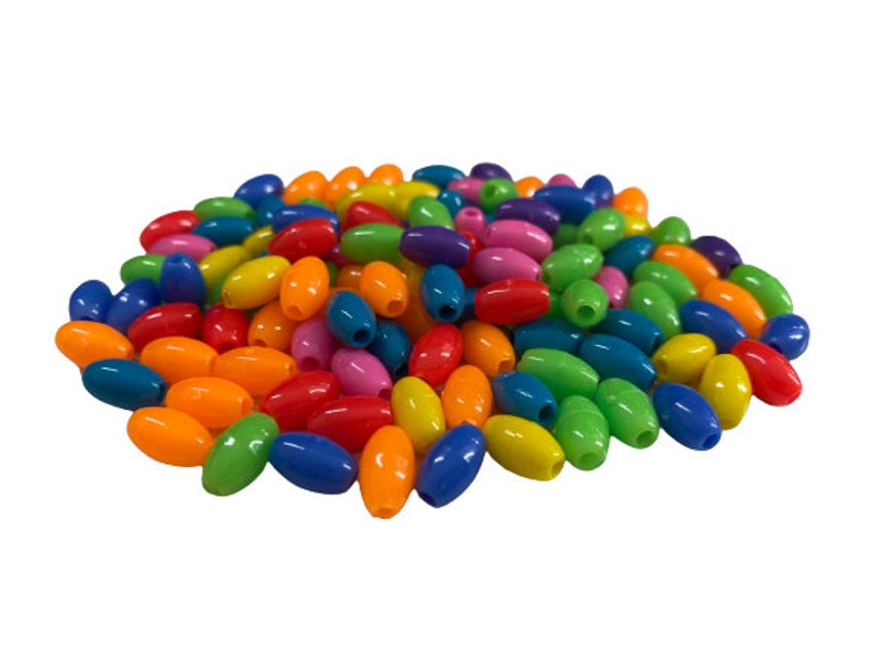 Rainbow Oat Bead Mix Oval Oat Rice Craft Beads 9mm Mini - Etsy