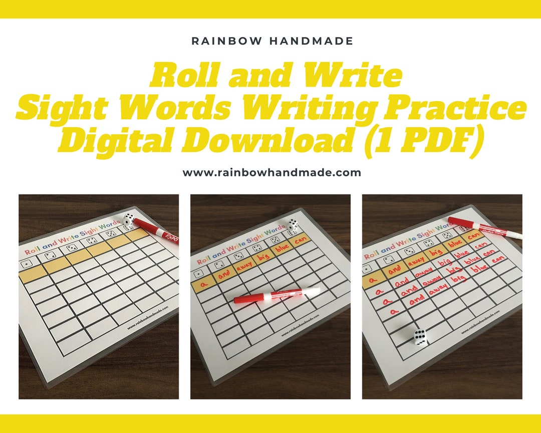 Sight Word Writing Practice, Preschool Worksheet Printable, Writing ...