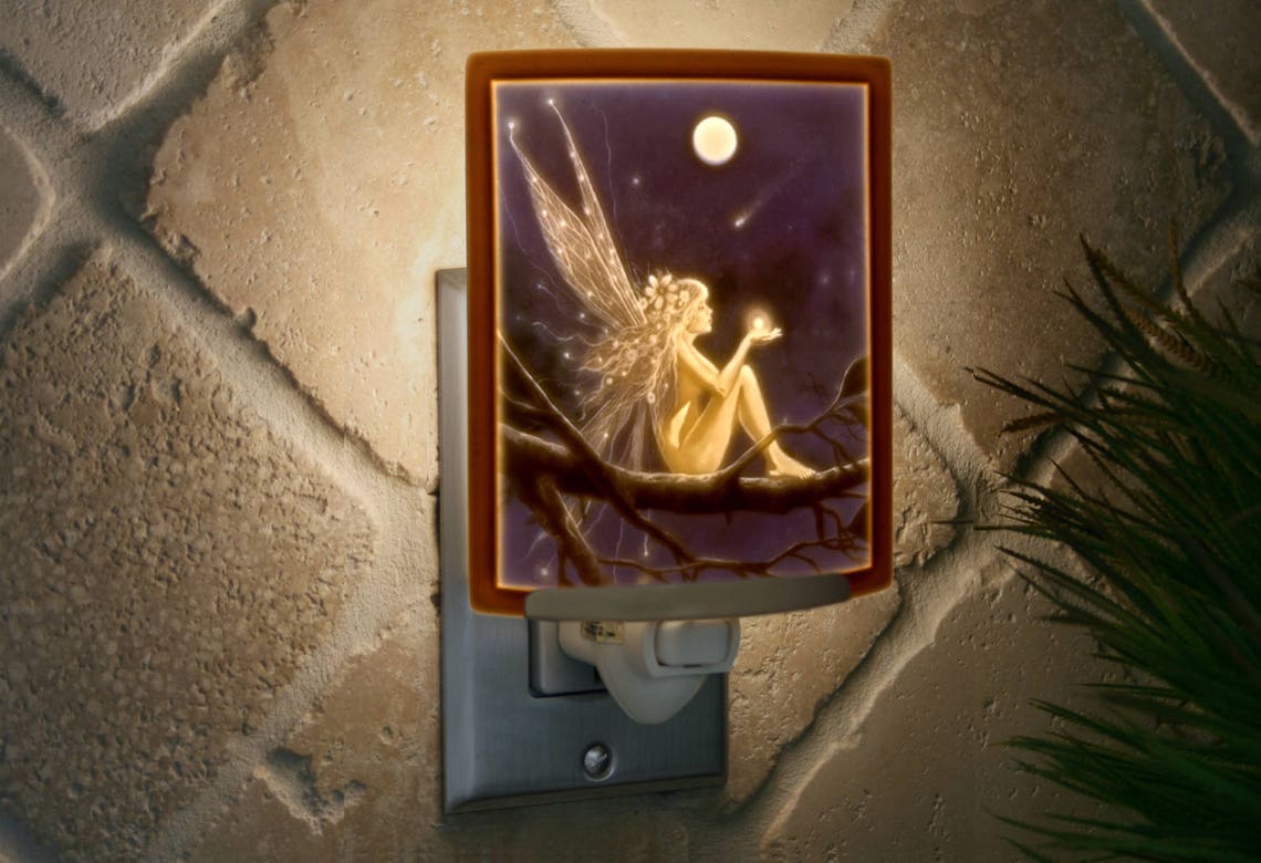 Fairy Night Light - Porcelain Lithophane 