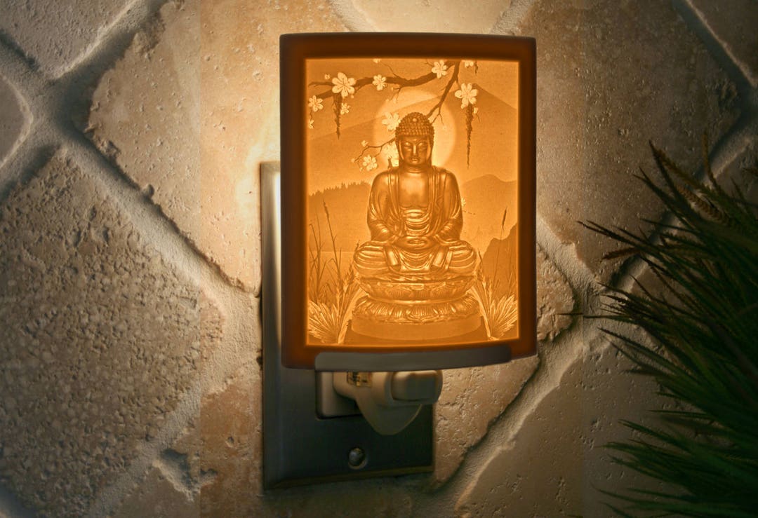 Buddha Night Light - Porcelain Lithophane -asian, Buddhist, Zen ...
