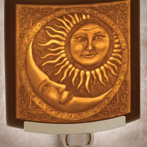 Sun and Moon Night Light - Porcelain Lithophane; Mystical, Whimsical ...