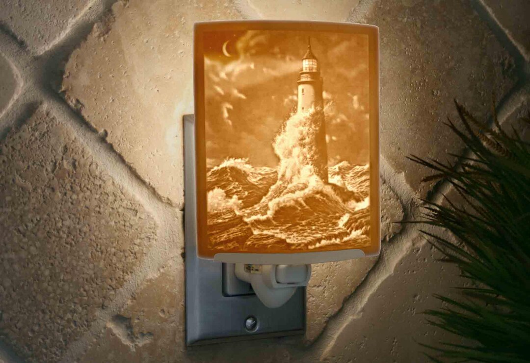 Lighthouse Night Light - Porcelain Lithophane "guiding Light" Light ...