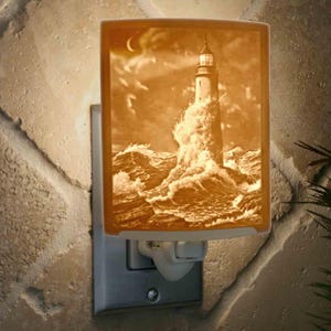Lighthouse Night Light - Porcelain Lithophane "guiding Light" Light ...
