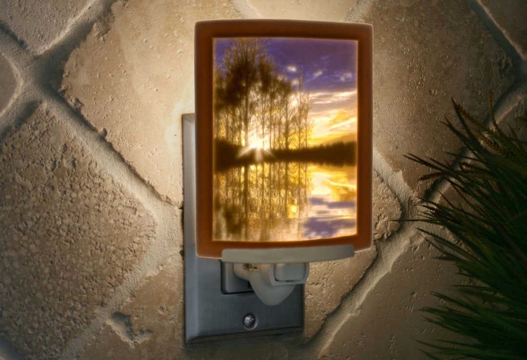 Lake Living Night Light - Porcelain Lithophane "lakeshore Sunset ...