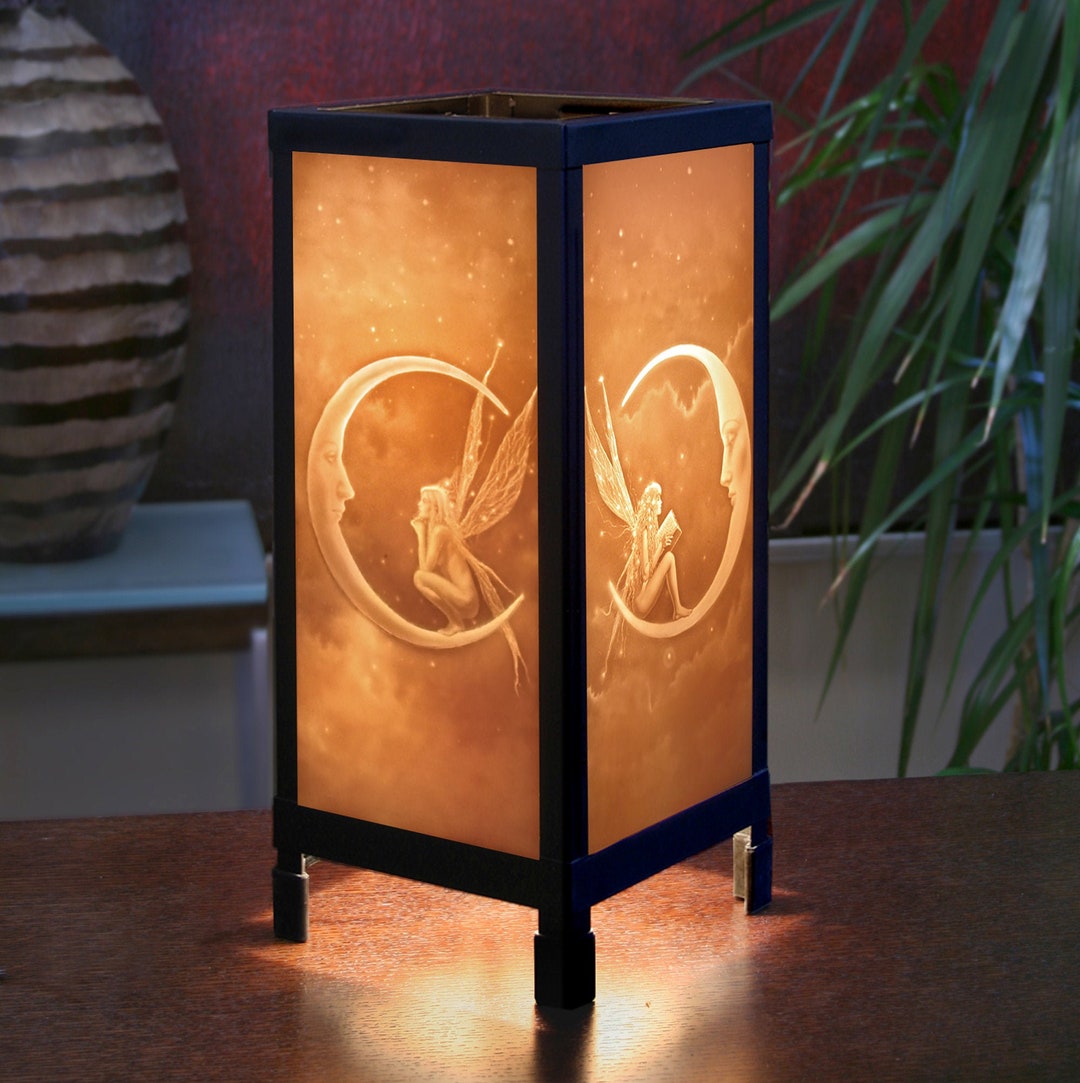 Fairy Lamp - Porcelain Lithophane Luminaire Fantasy, Moon Themed ...