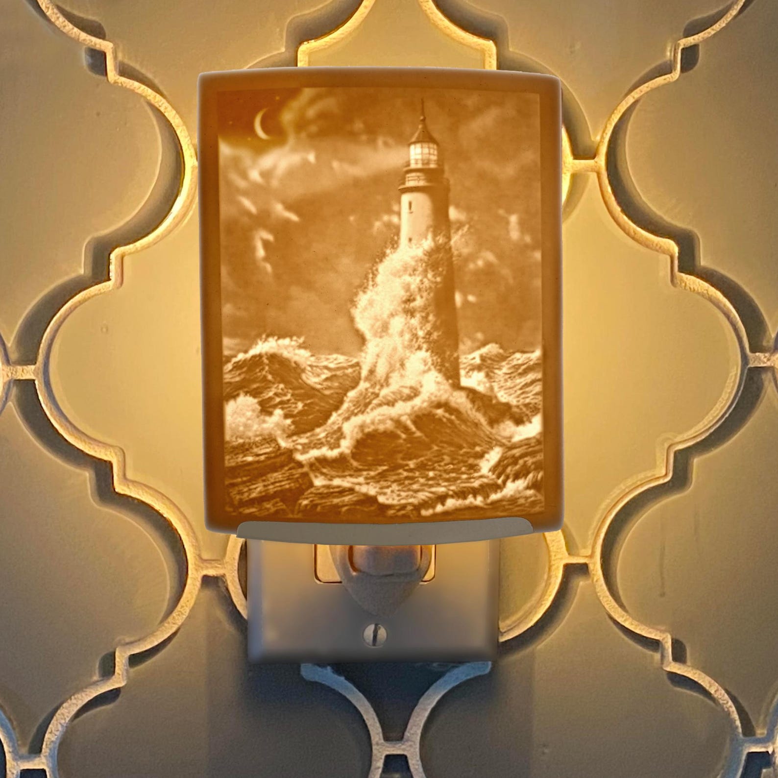 Lighthouse Night Light - Porcelain Lithophane "guiding Light" Light ...