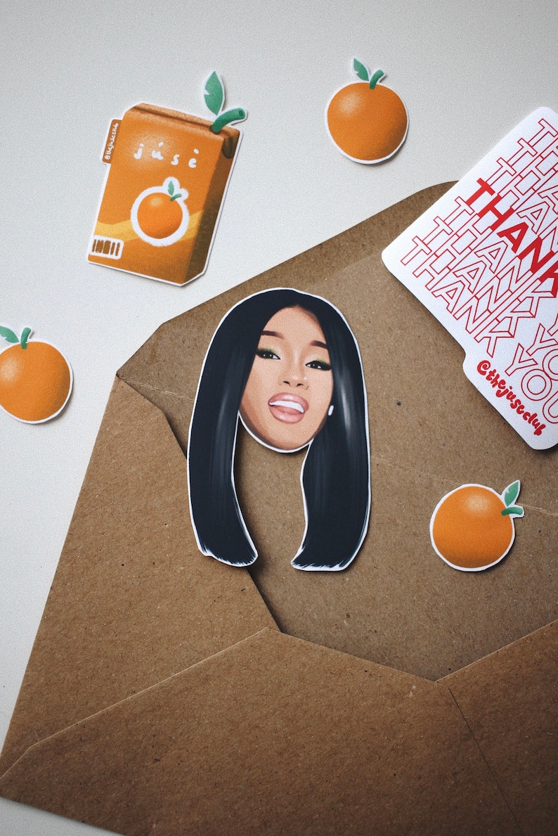 Cardi B Sticker Waterproof Sticker Bardi | Etsy