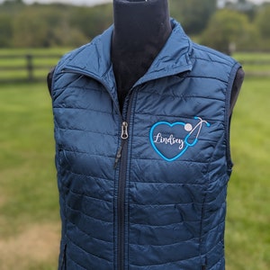 Vet Tech Puffy Vest, Veterinarian Vest, Vet Assistant Apparel ...