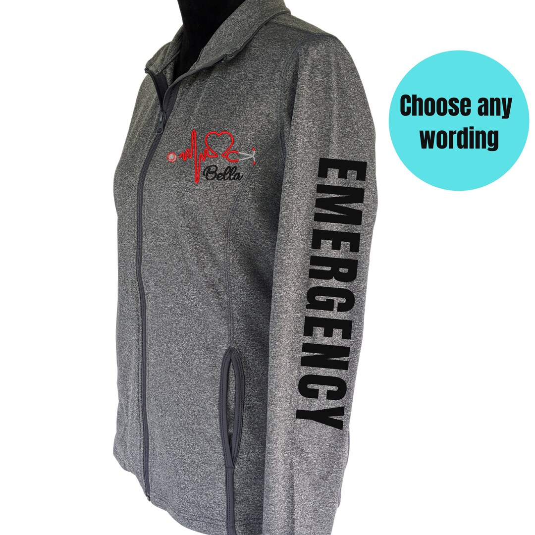 NEW! Nurse Full Zip Jacket With Sleeve Design, Medical Assistant Jacket ...