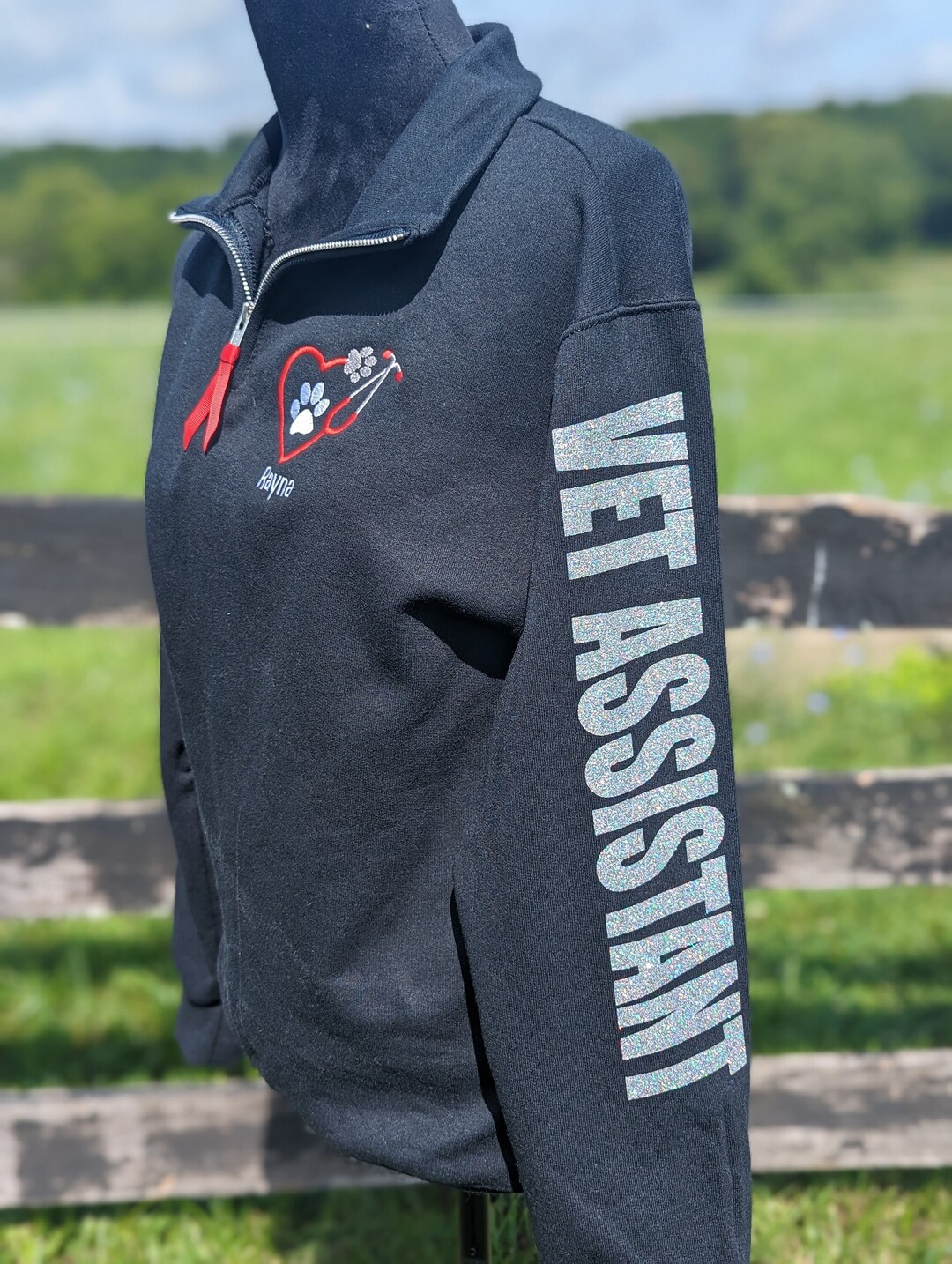 Vet Tech Pullover Sleeve Writing, Vet Tech Quarter Zip, Vet Assistant ...