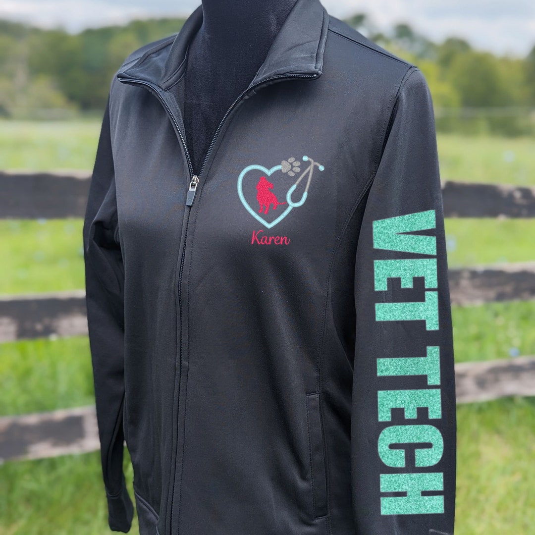 Vet Tech Jacket With Sleeve Wording, Vet Tech Appreciation, Vet ...