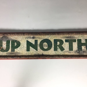 Up North Vintage Faux Birch Sign Framed in Faux Sticks Cabins - Etsy