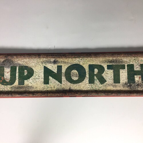 Up North Vintage Faux Birch Sign Framed in Faux Sticks Cabins | Etsy