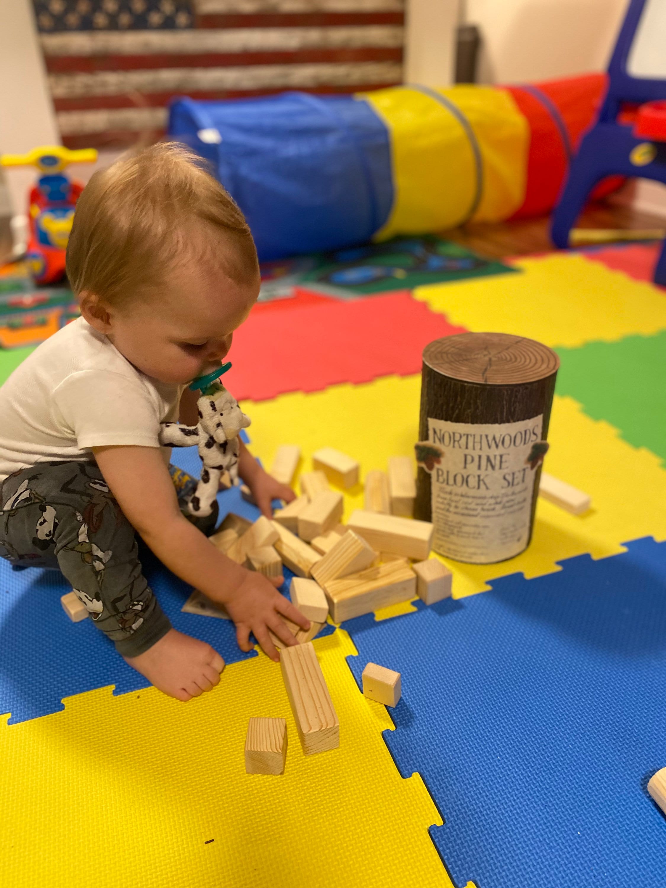 Childrens Northwoods Pine Wood Log Blocks Set Handmade | Etsy