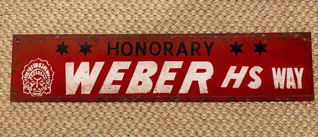 Weber High School Honorary Way Chicago Faux Vintage Street Signs Red ...