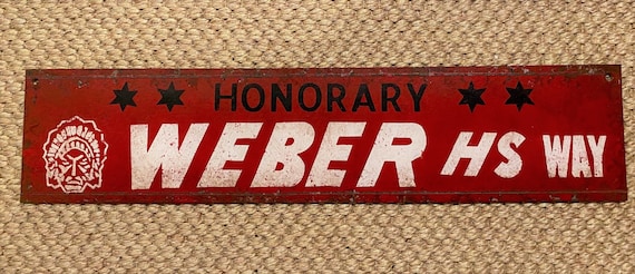 Weber High School Honorary Way Chicago Faux Vintage Street | Etsy