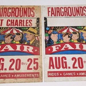 Fairground Fair Vintage Sign CUSTOMIZE With Your Location - Etsy