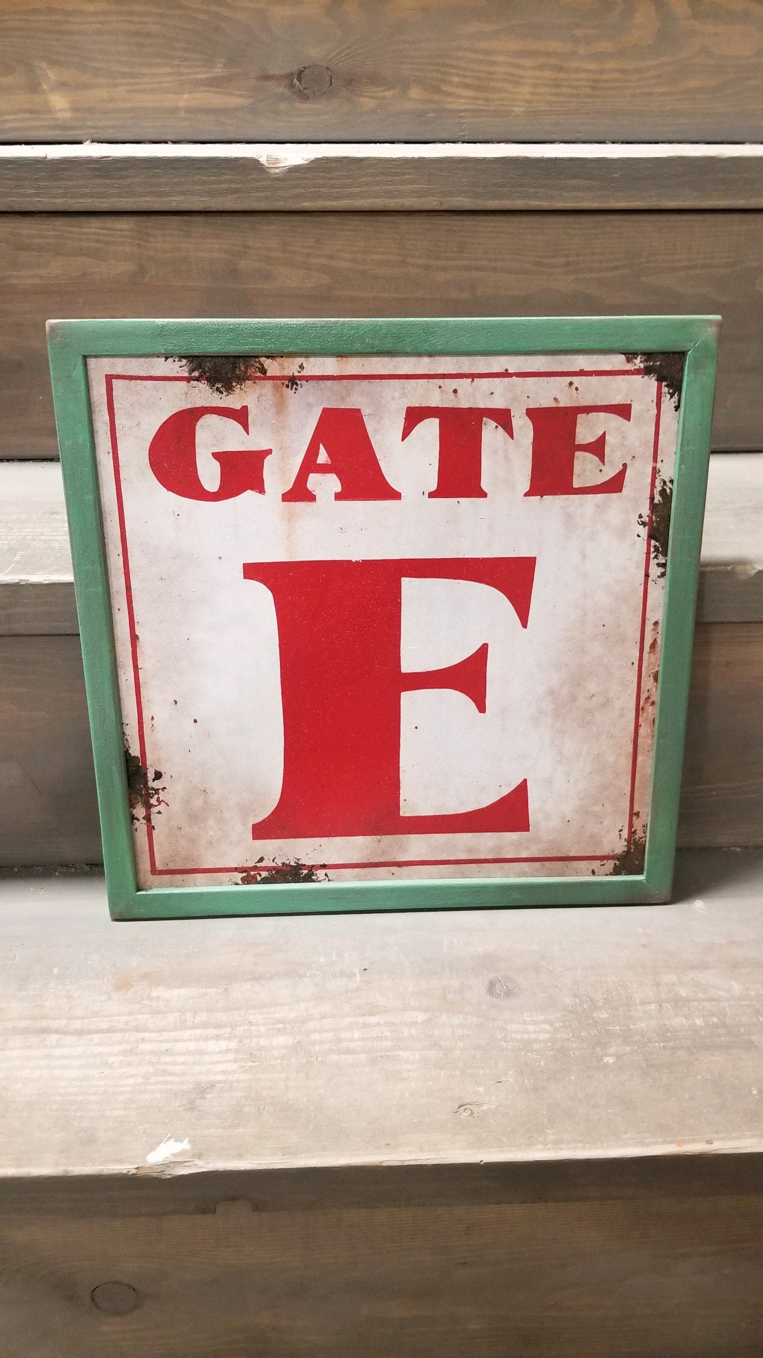 FENWAY PARK Gate Signs Faux Vintage Boston Red Sox Green - Etsy
