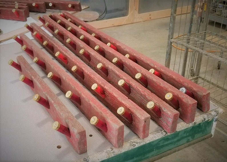 Shotgun Shell Coat Rack Vintage Red Barnwood Finish - Etsy