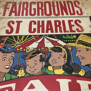 Fairground Fair Vintage Sign CUSTOMIZE With Your Location - Etsy
