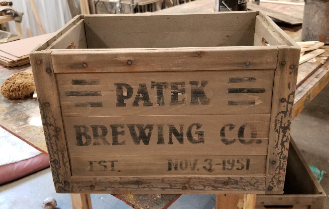 CUSTOMIZABLE Vintage Wood Crates Brewing Beer Crates Toy | Etsy