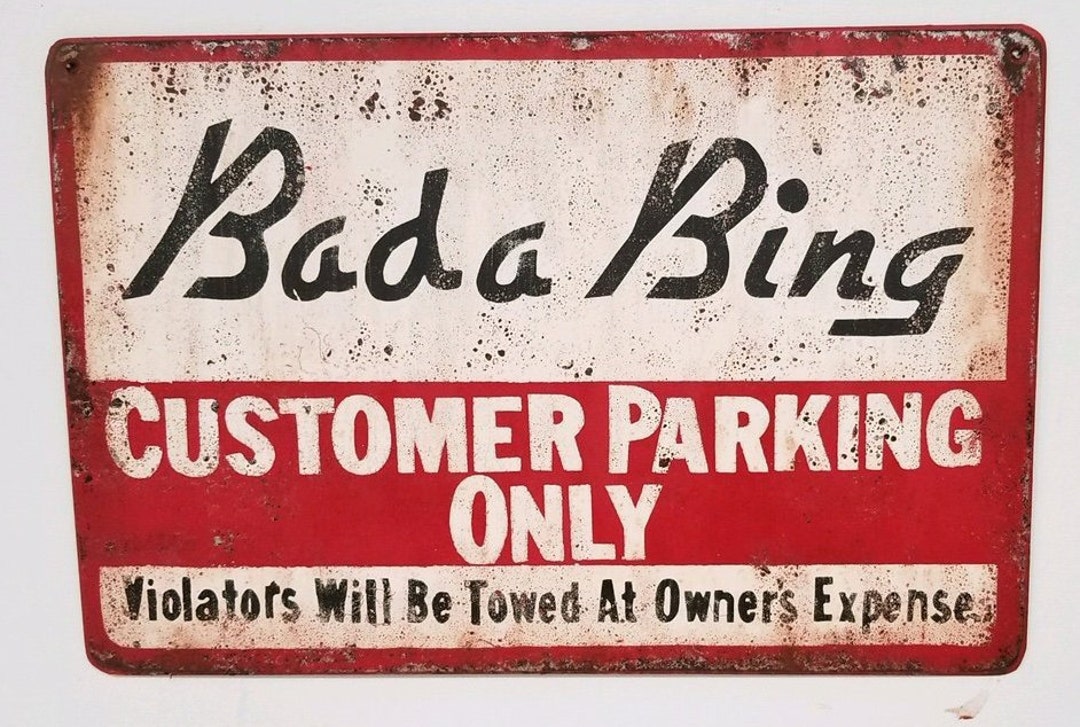 The Sopranos BADA BING Faux Vintage Sign Satin Dolls Strip - Etsy
