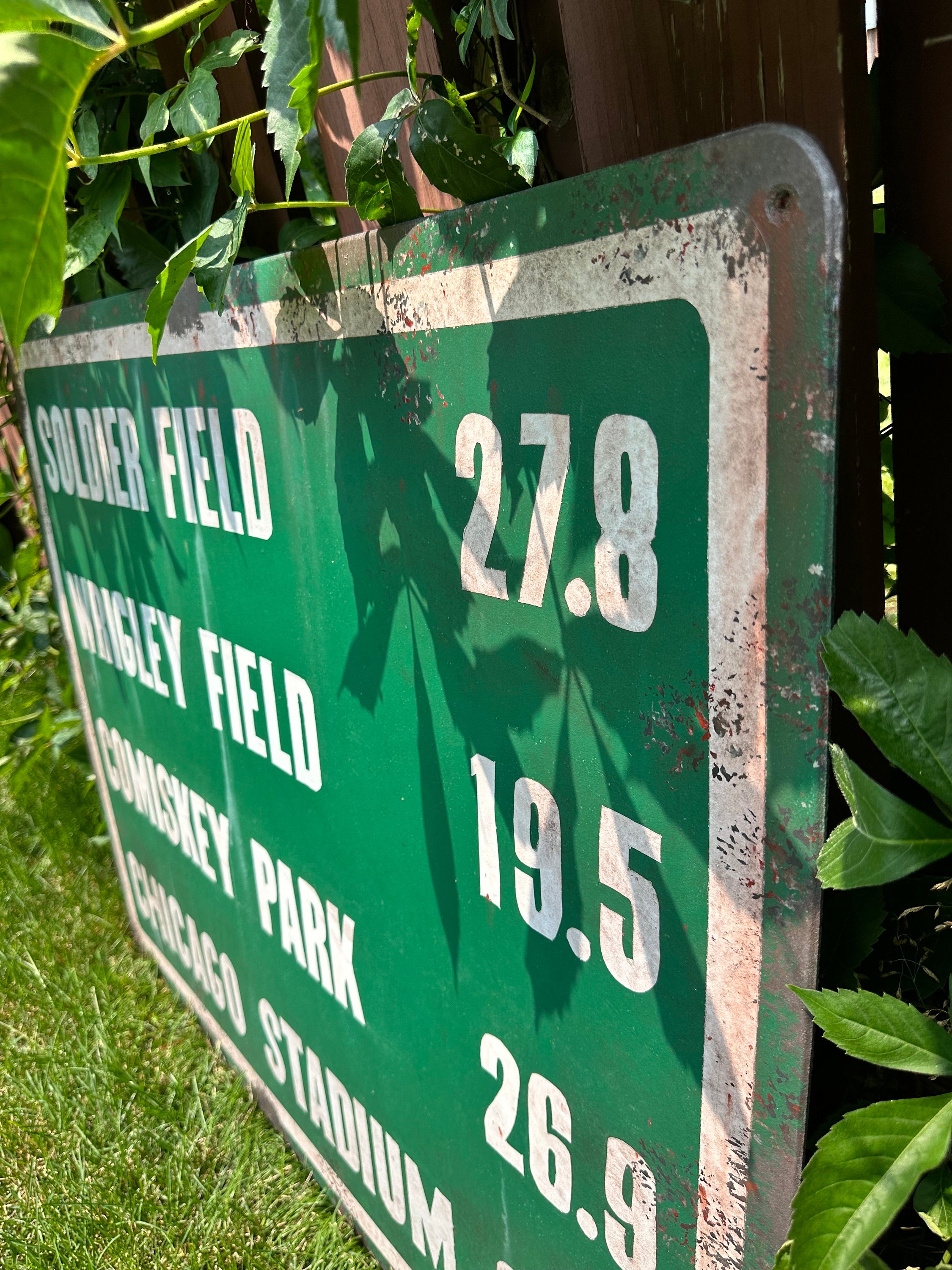 Custom Chicago Stadium Mile Marker Sign: Faux Vintage Sports Decor - Etsy