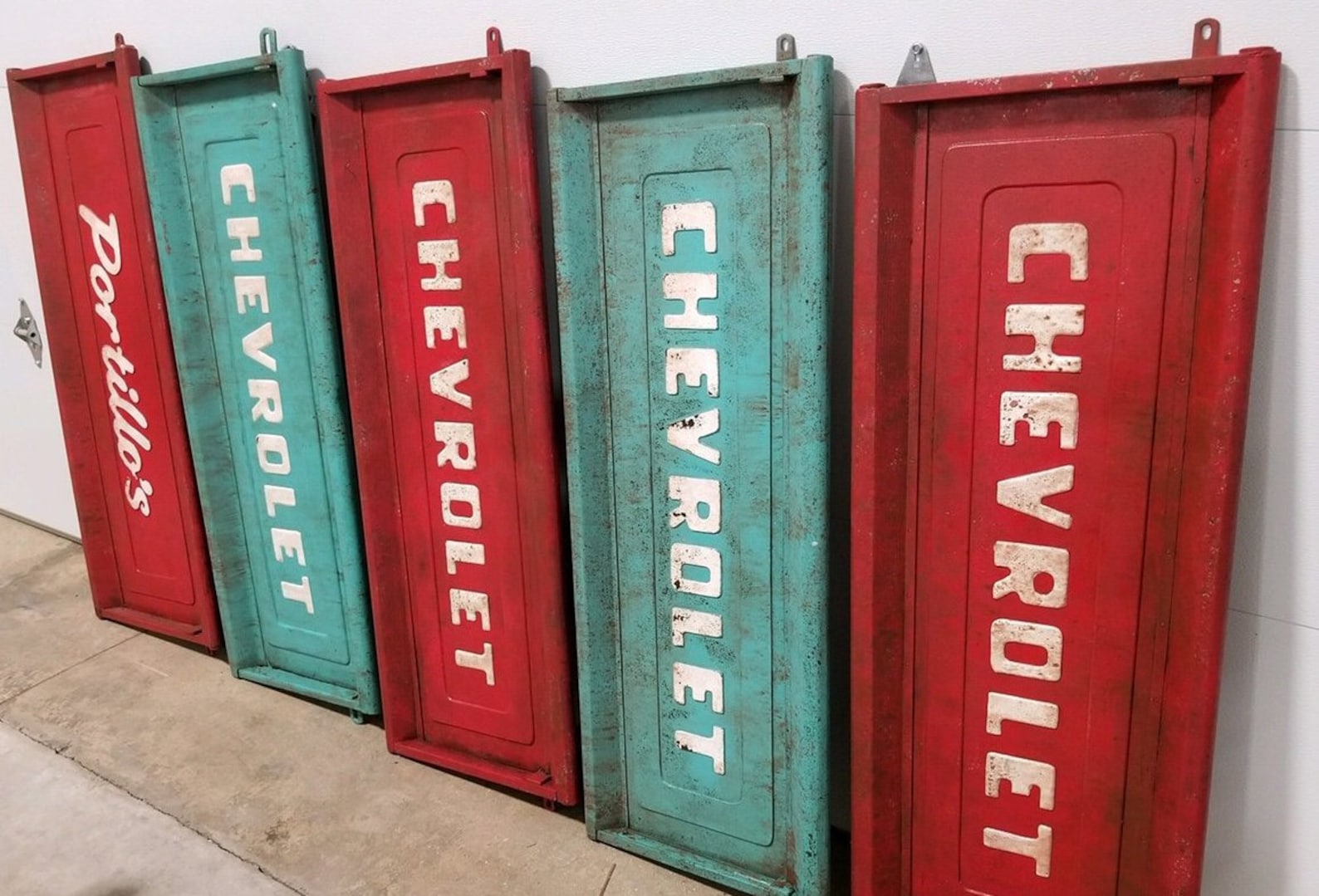 CHEVY TAILGATE CUSTOMIZABLE With Coat Rack Custom Faux Chevy - Etsy