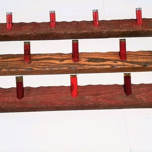 Shotgun Shell Coat Rack Vintage Red Barnwood Finish - Etsy