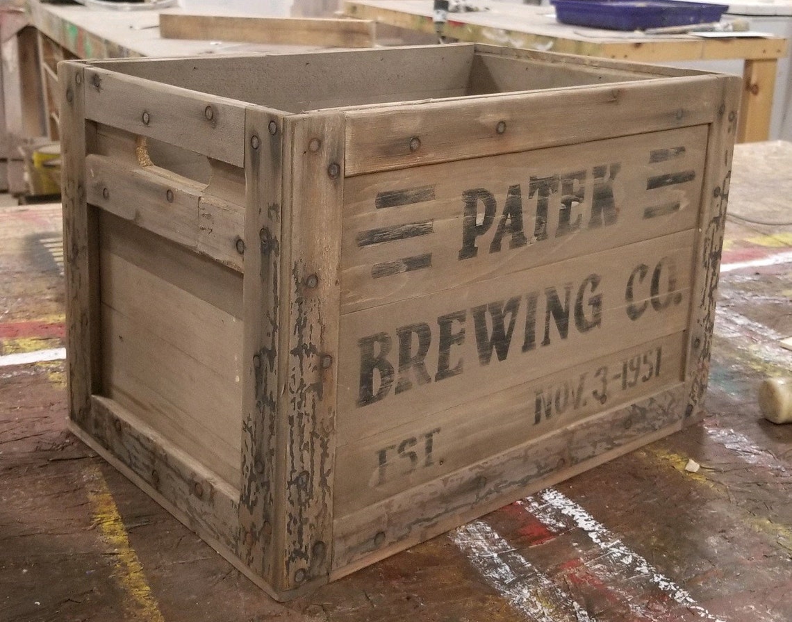 CUSTOMIZABLE Vintage Wood Crates Brewing Beer Crates Toy - Etsy
